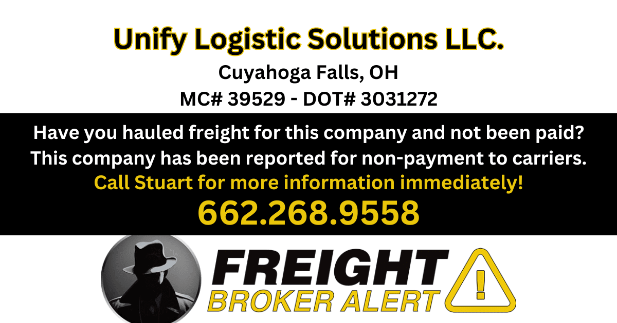 Unify Logistic Solutions LLC. - Freight Broker Alert